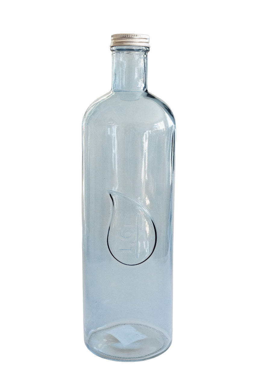 Glass Indigo Bottle 1.6L – Kitchenique